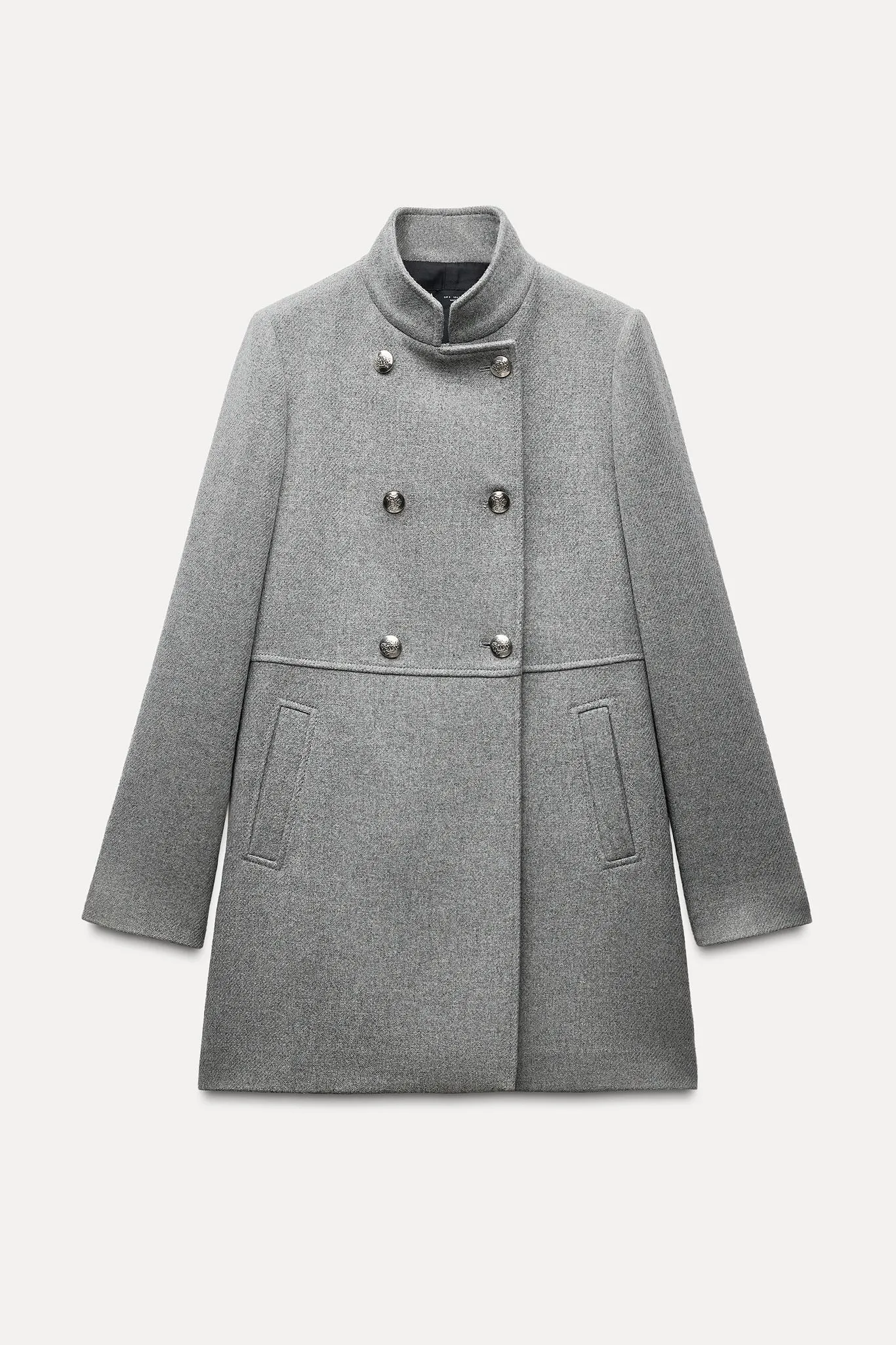 SHORT DOUBLE-BREASTED WOOL COAT – American Store