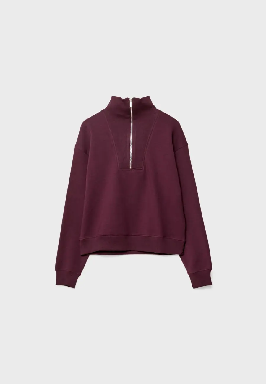 High-neck zip-up sweatshirt – American Store