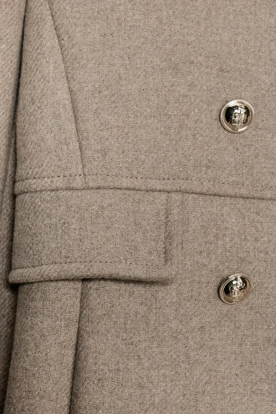 SHORT DOUBLE-BREASTED WOOL COAT – American Store
