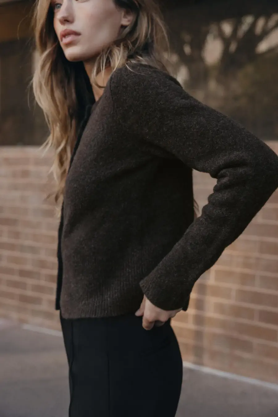 CARDIGAN WITH BALL BUTTONS – American Store