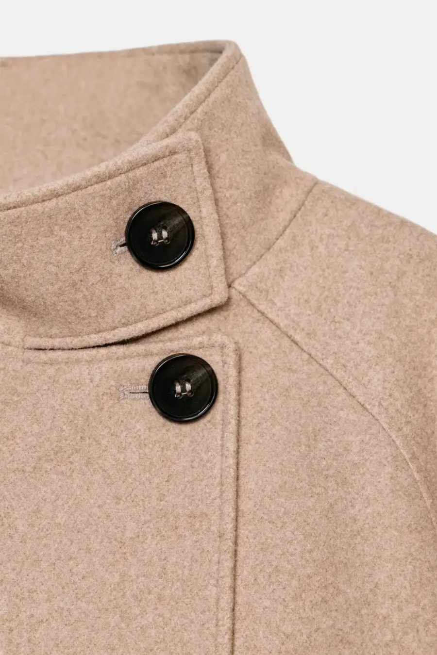 SHORT DOUBLE-BREASTED COAT WITH HIGH COLLAR – American Store