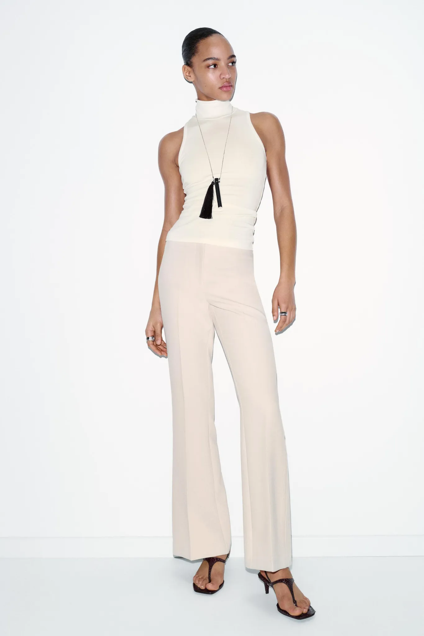 FLARE TROUSERS WITH SIDE SEAMS – American Store