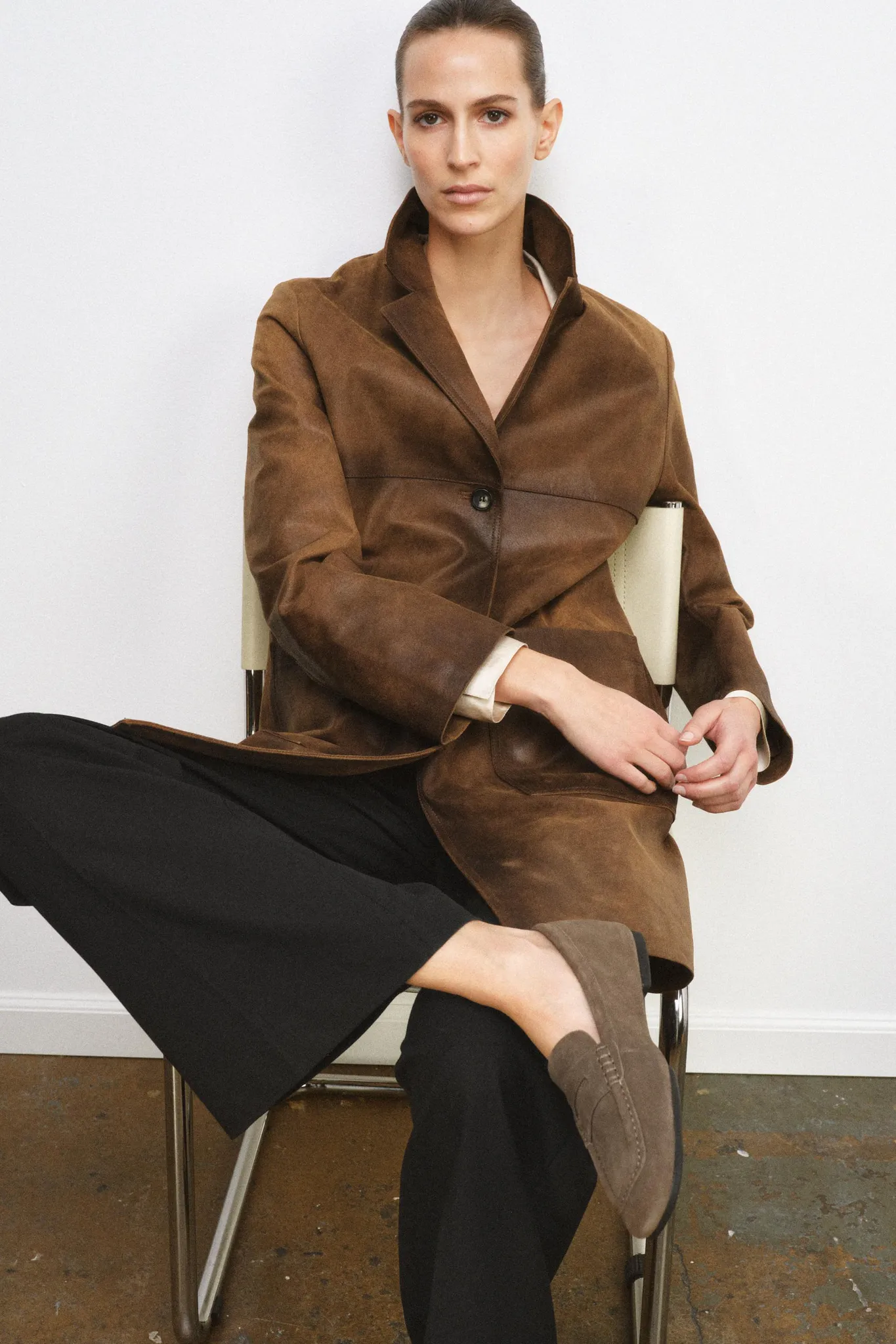 SPLIT SUEDE LOAFERS – American Store