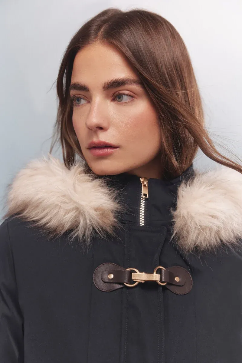 Sorona Aura metal zip hooded parka – My Leopardo